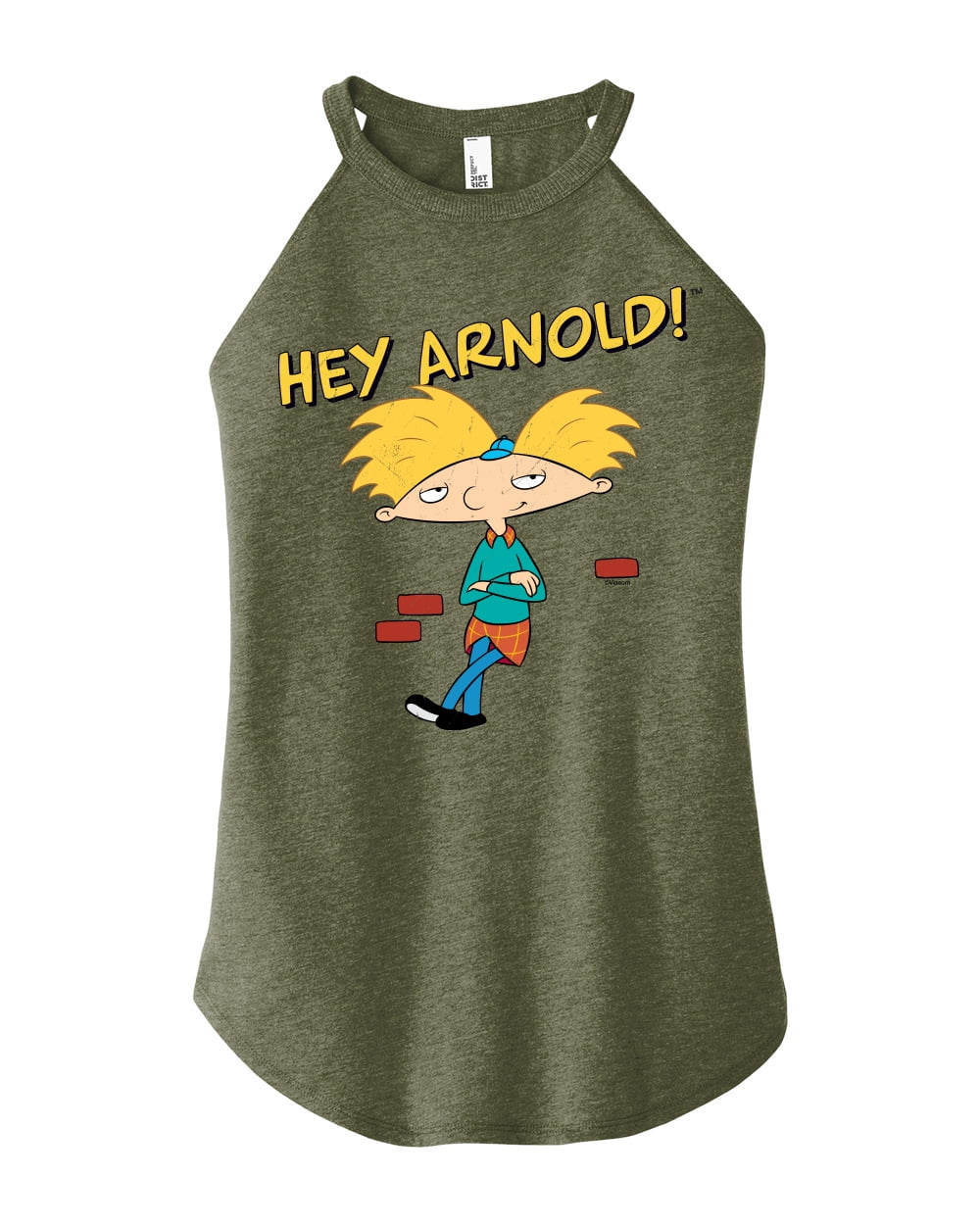 Hey Arnold! - Cool Arnold - Juniors High Neck Tank Top - Walmart.com