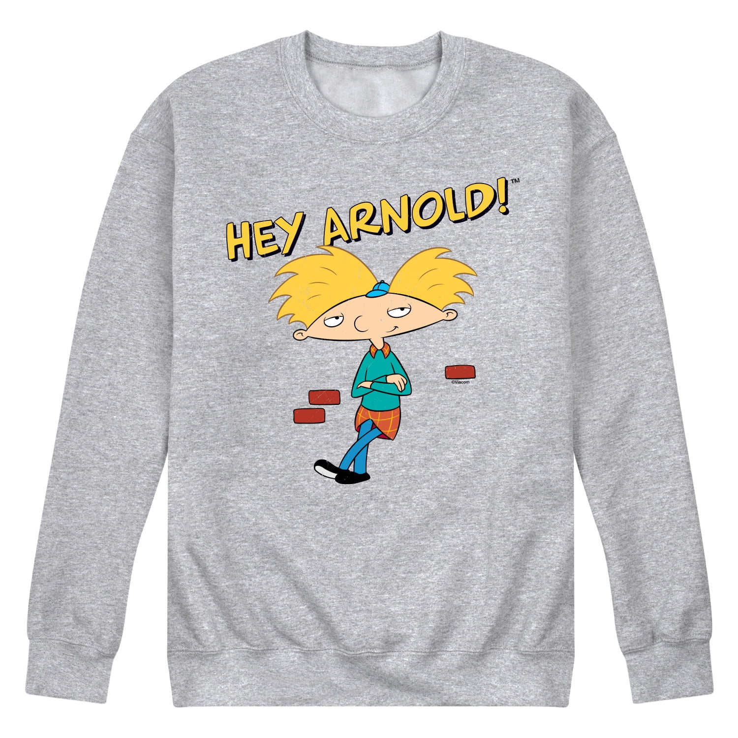 Hey Arnold! - Cool Arnold - Men's Crew Neck Fleece Pullover - Walmart.com