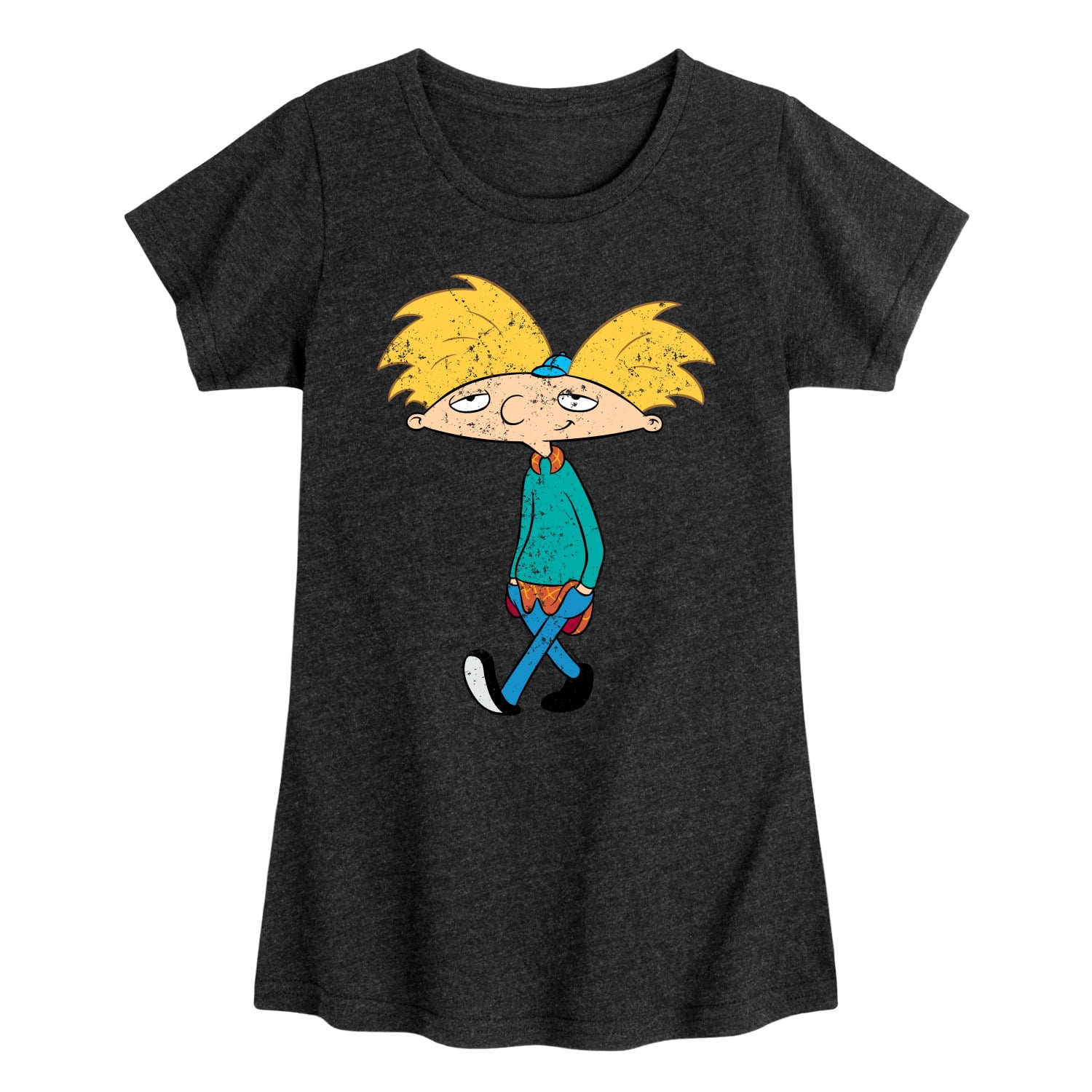 Hey Arnold! - Distressed Arnold - Toddler And Youth Girls Short Sleeve ...