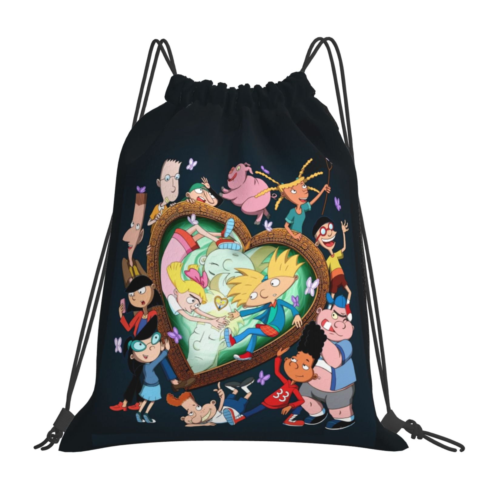 Hey Arnold Drawstring Backpack Sport Gym Bag For Yoga Swimming Gymsack ...