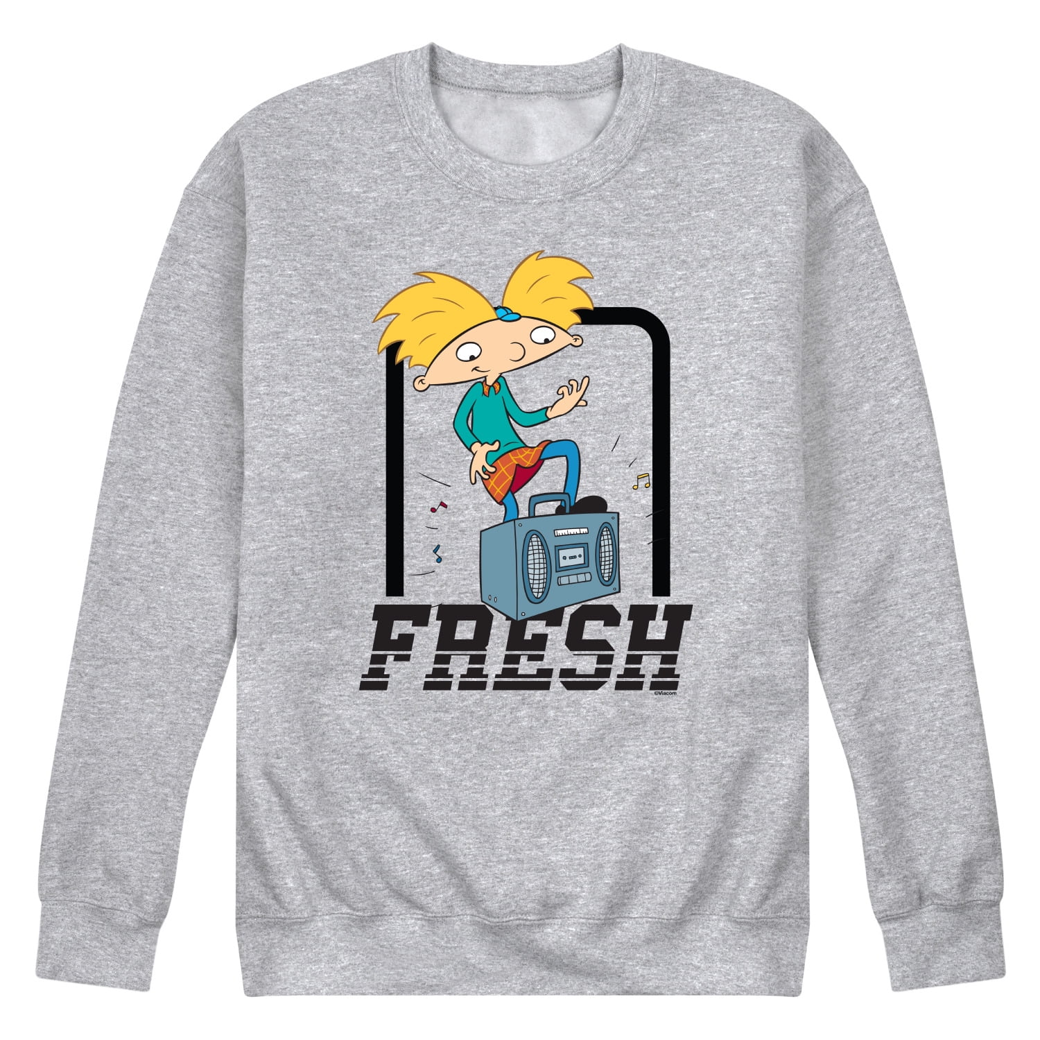 Hey Arnold! - Fresh Arnold - Men's Crew Neck Fleece Pullover - Walmart.com