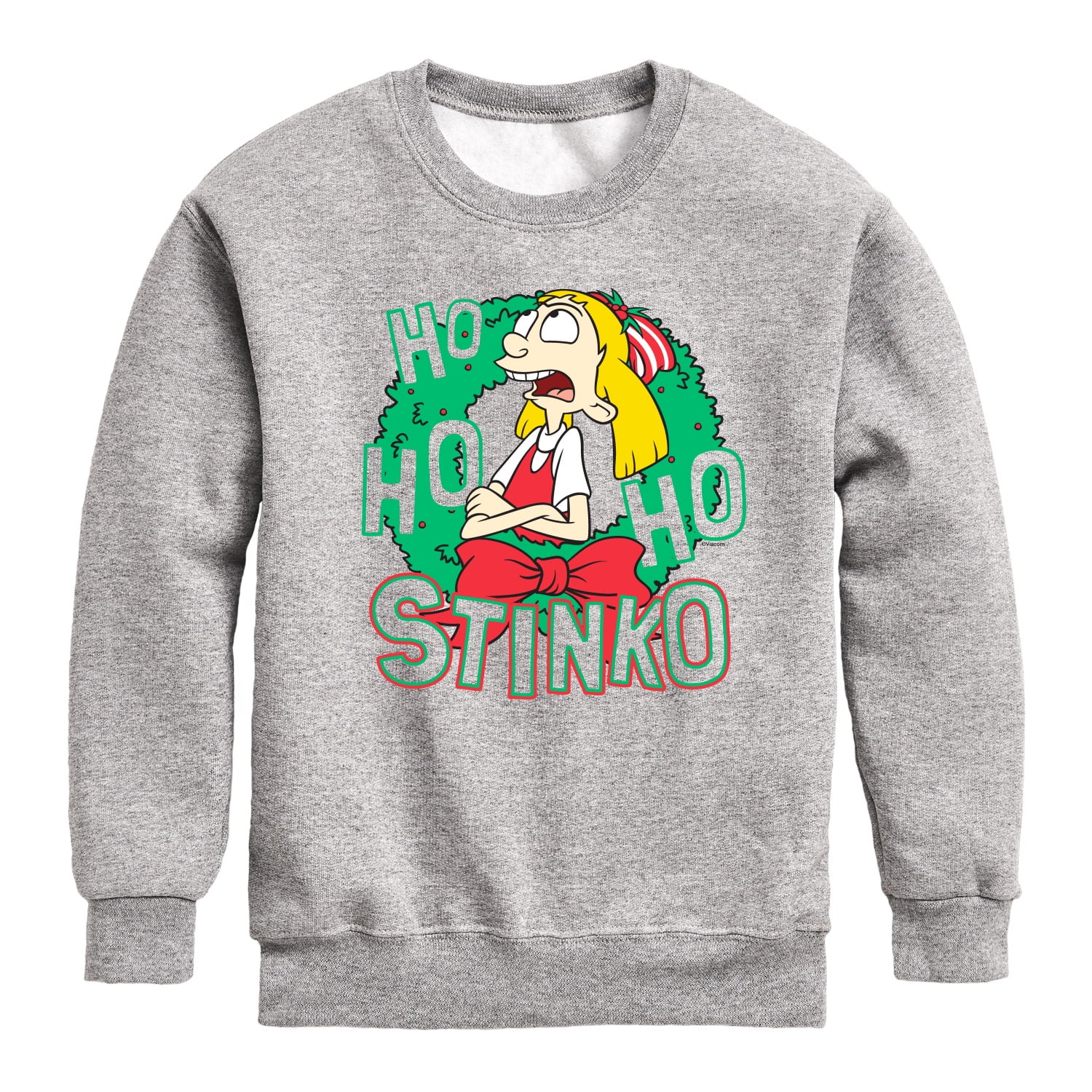 Hey Arnold! - Ho Ho Ho Stinko - Toddler And Youth Crewneck Fleece ...