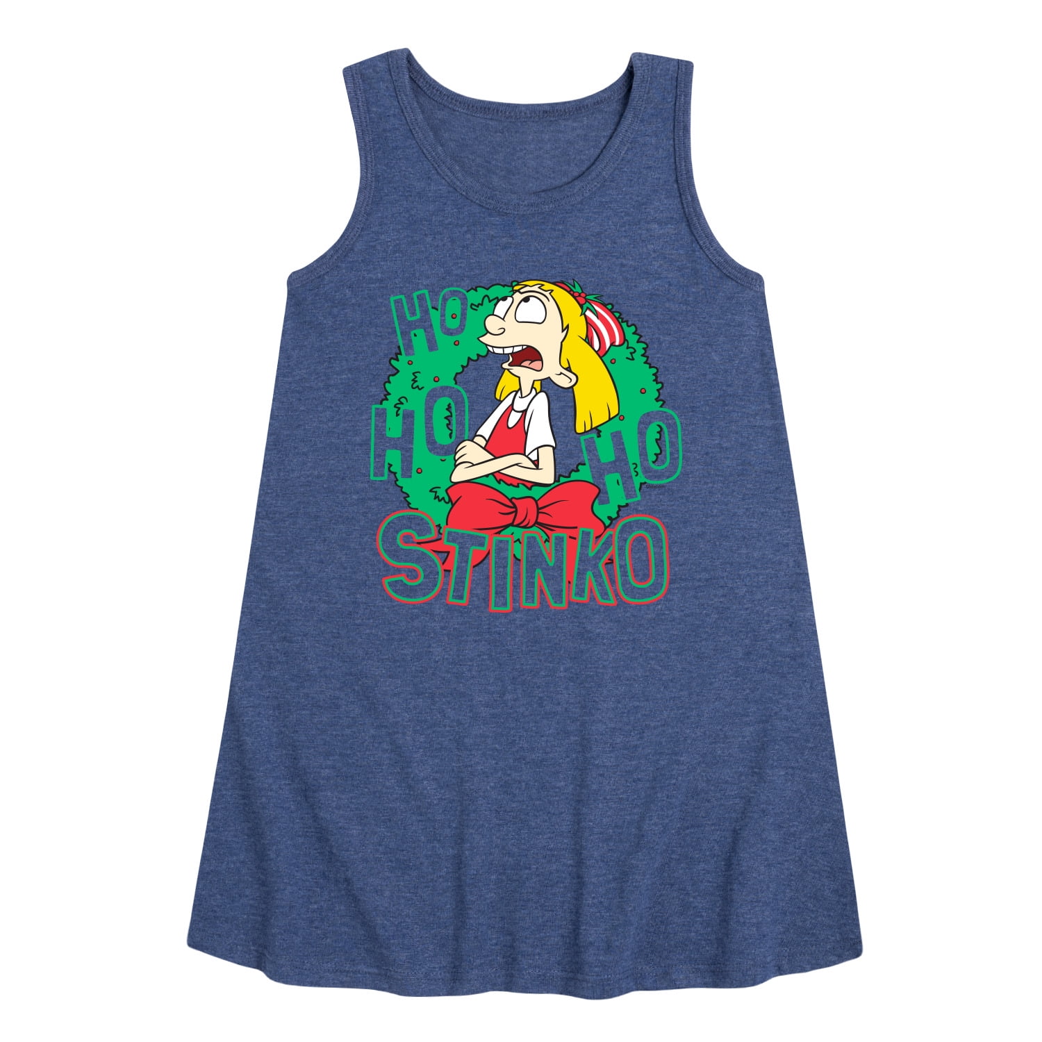 Hey Arnold! - Ho Ho Ho Stinko - Toddler and Youth Girls A-line Dress ...