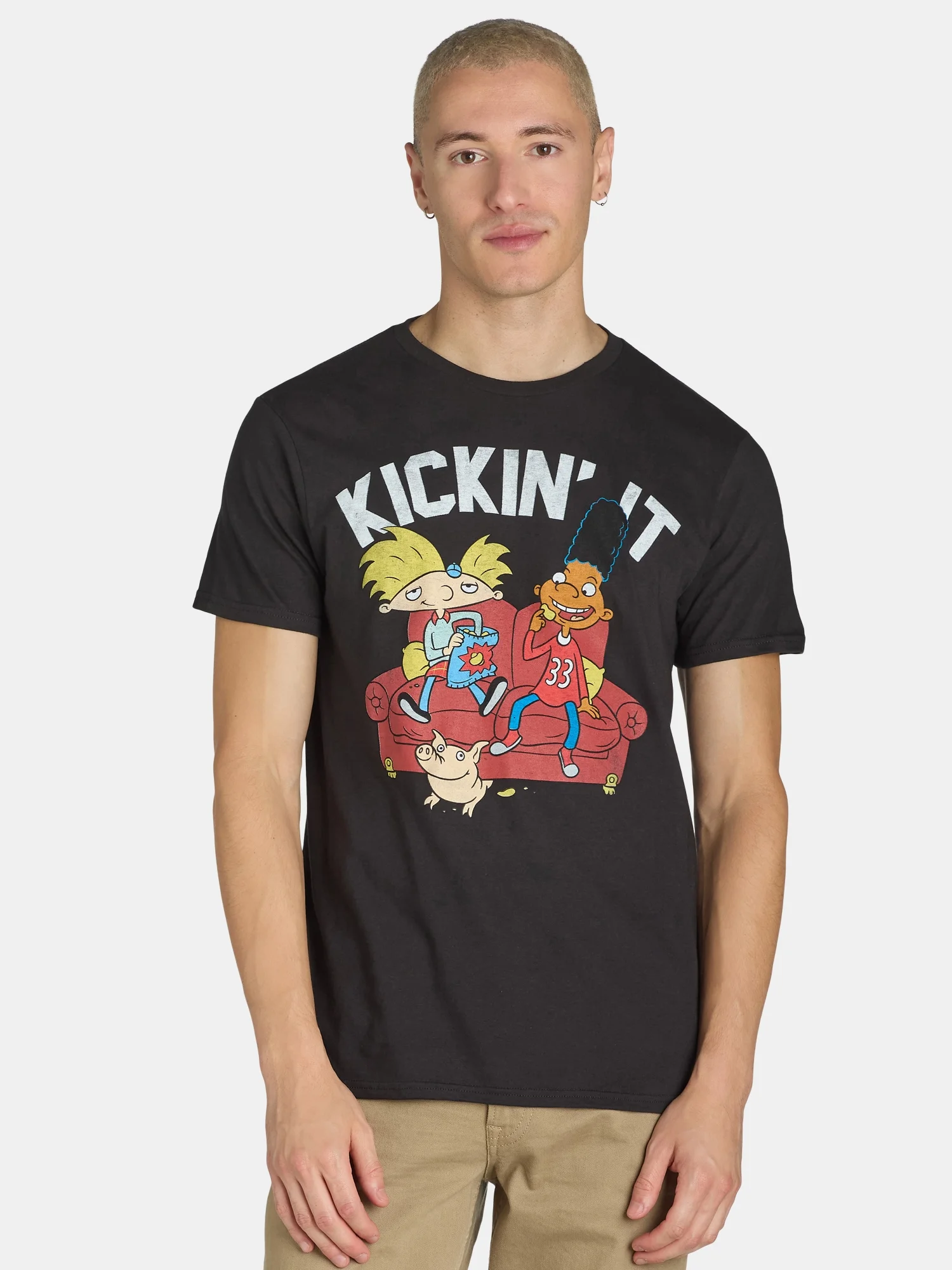 Hey Arnold! Men's & Big Men's Graphic Print Tee with Short Sleeves ...