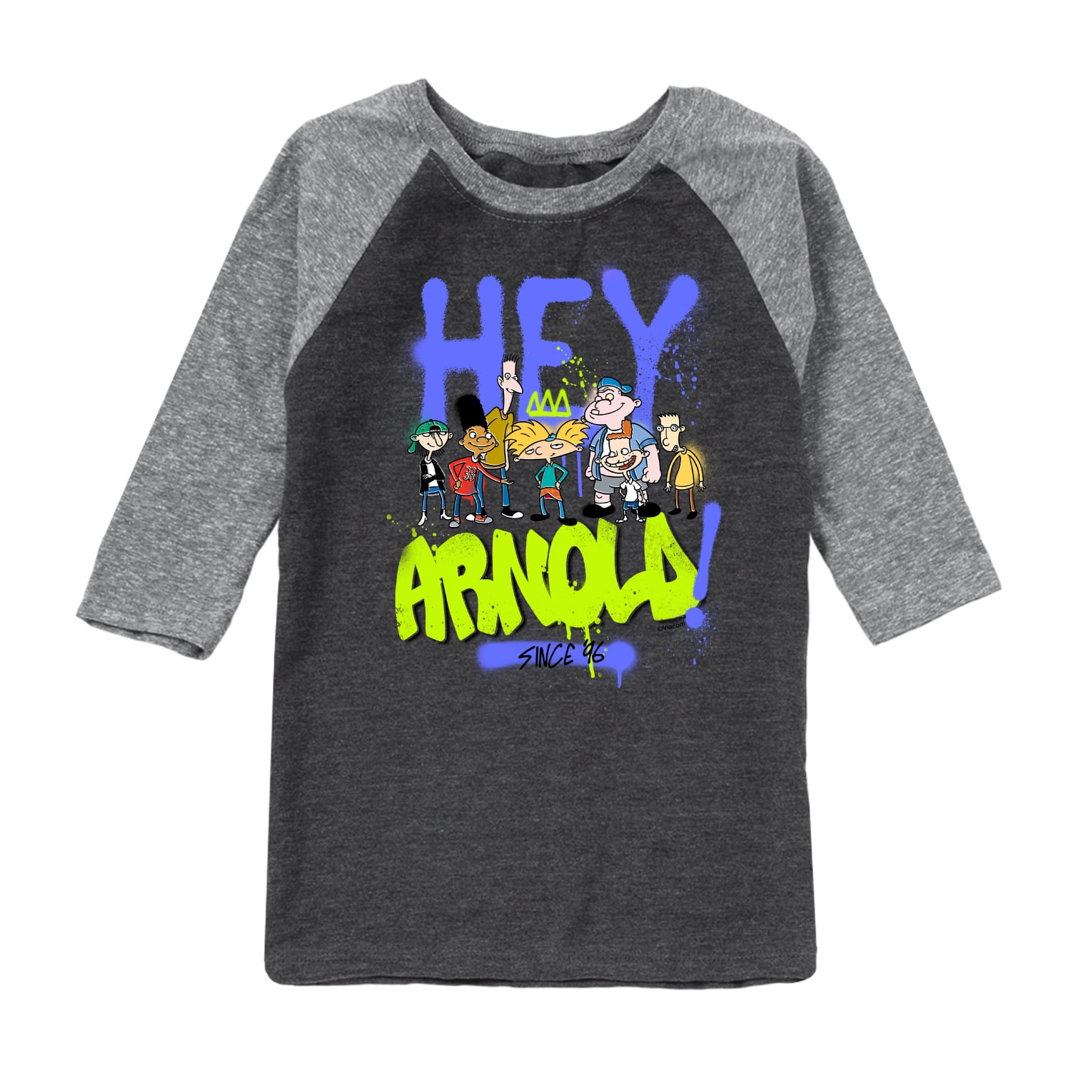 Hey Arnold! - Retro Arnold Since 96 - Toddler And Youth Raglan Graphic ...