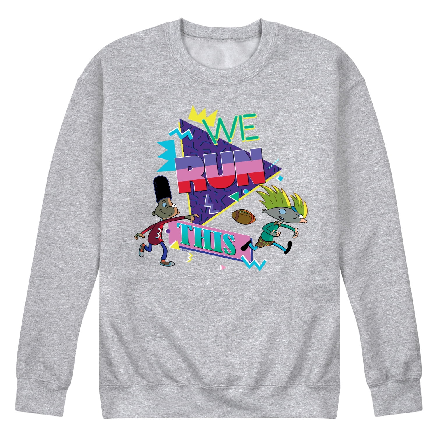 Hey Arnold! - Retro Arnold and Gerald - Men's Crew Neck Fleece Pullover ...