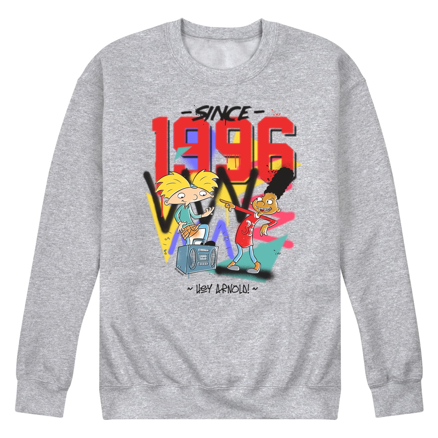 Hey Arnold! - Since 96 - Men's Crew Neck Fleece Pullover - Walmart.com