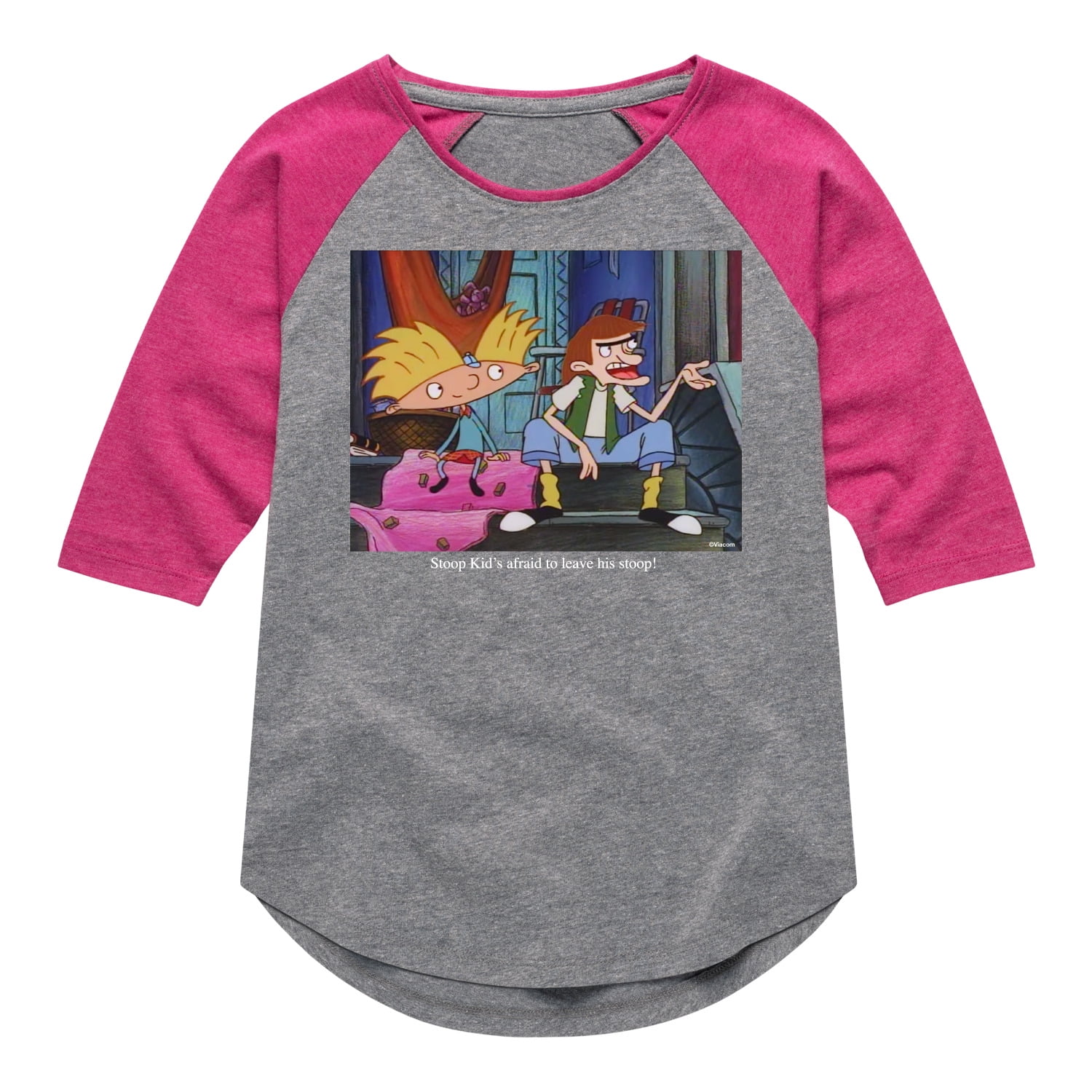 Hey Arnold! - Stoop Kid - Toddler And Youth Girls Raglan Graphic T ...