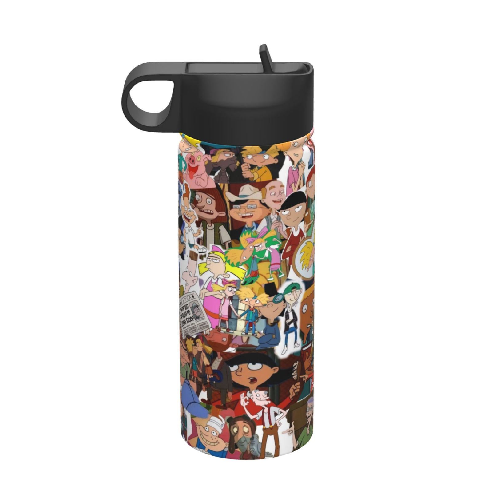 Hey Arnold Water Bottle, Cute Pattern Stainless Steel Vacuum Insulated ...