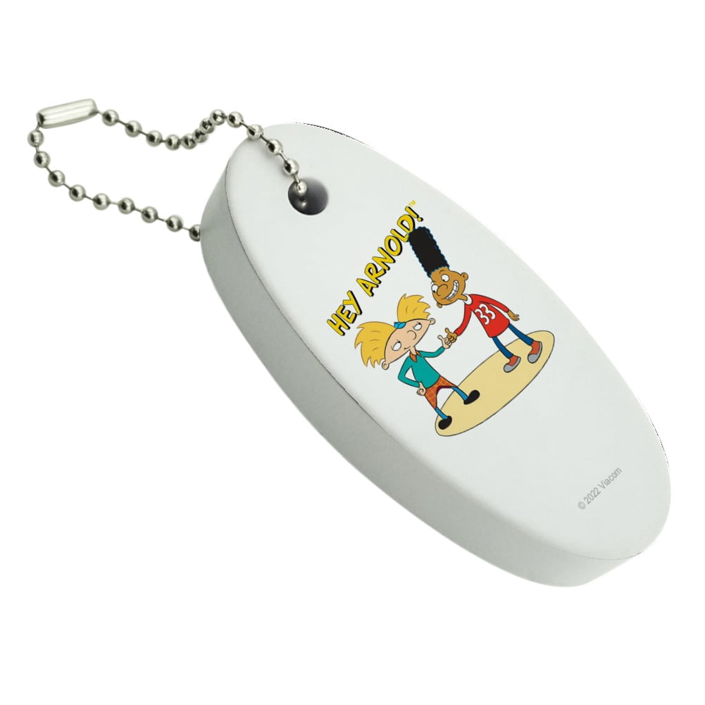 Hey Arnold! and Gerald with Logo Floating Keychain Oval Foam Fishing ...