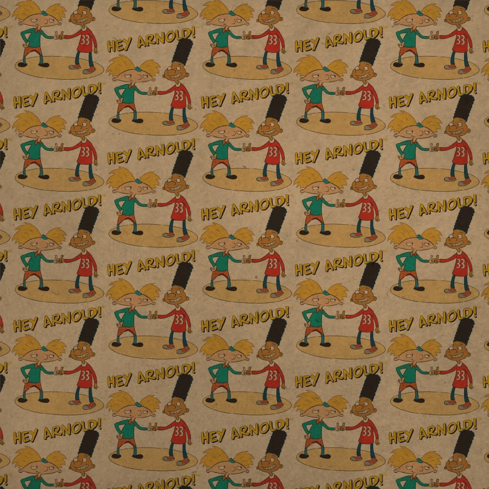 Hey Arnold! and Gerald with Logo Premium Kraft Roll Gift Wrap Wrapping Paper - Walmart.com