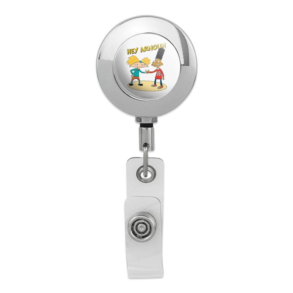 Hey Arnold! and Gerald with Logo Retractable Reel Premium Metal Chrome ...