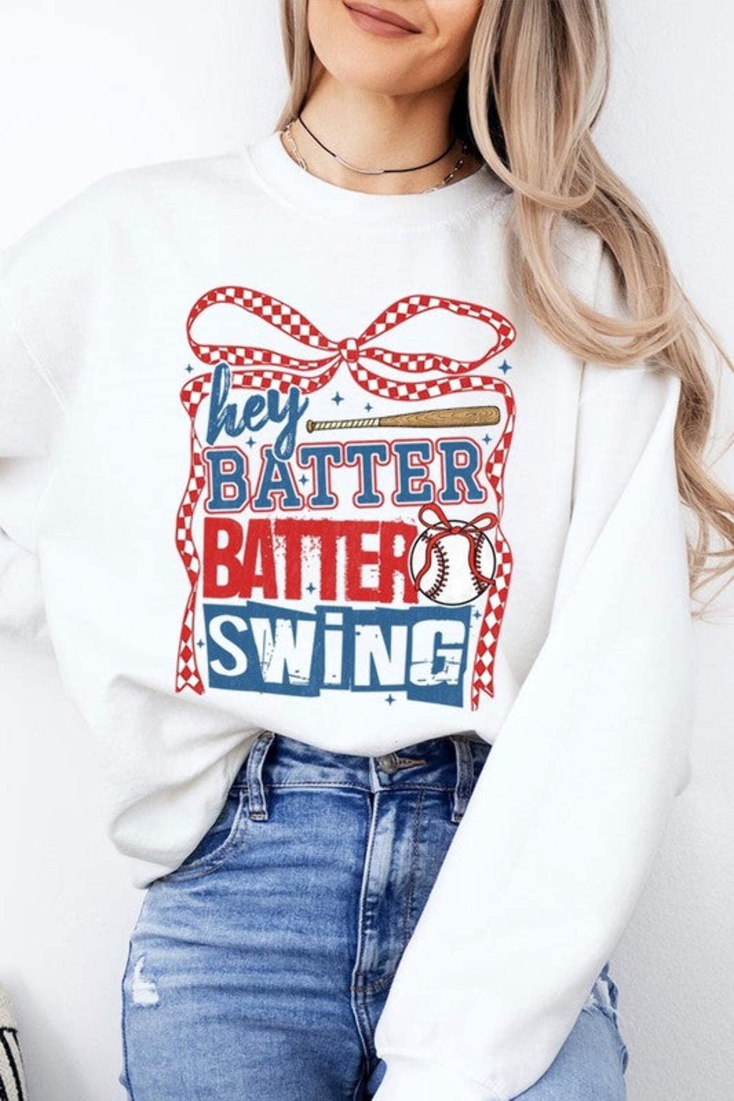 Hey Batter Batter Swing Graphic Sweatshirt - Walmart.com