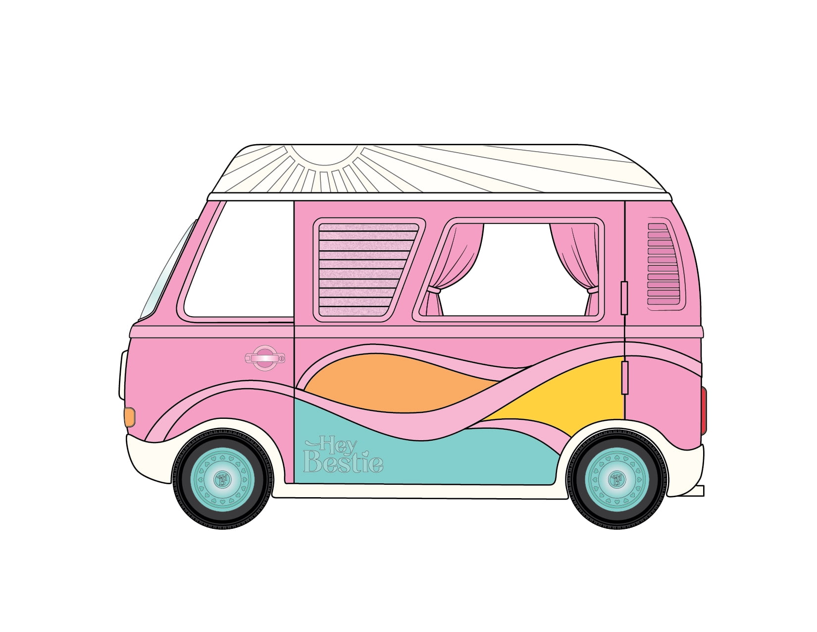 Hey Bestie RV Camper Van for 5.5" Dolls - Walmart.com