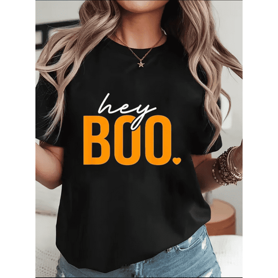 Hey Boo Funny Ghost Halloween Pun Toddler Kid Unisex T-Shirt, up to ...