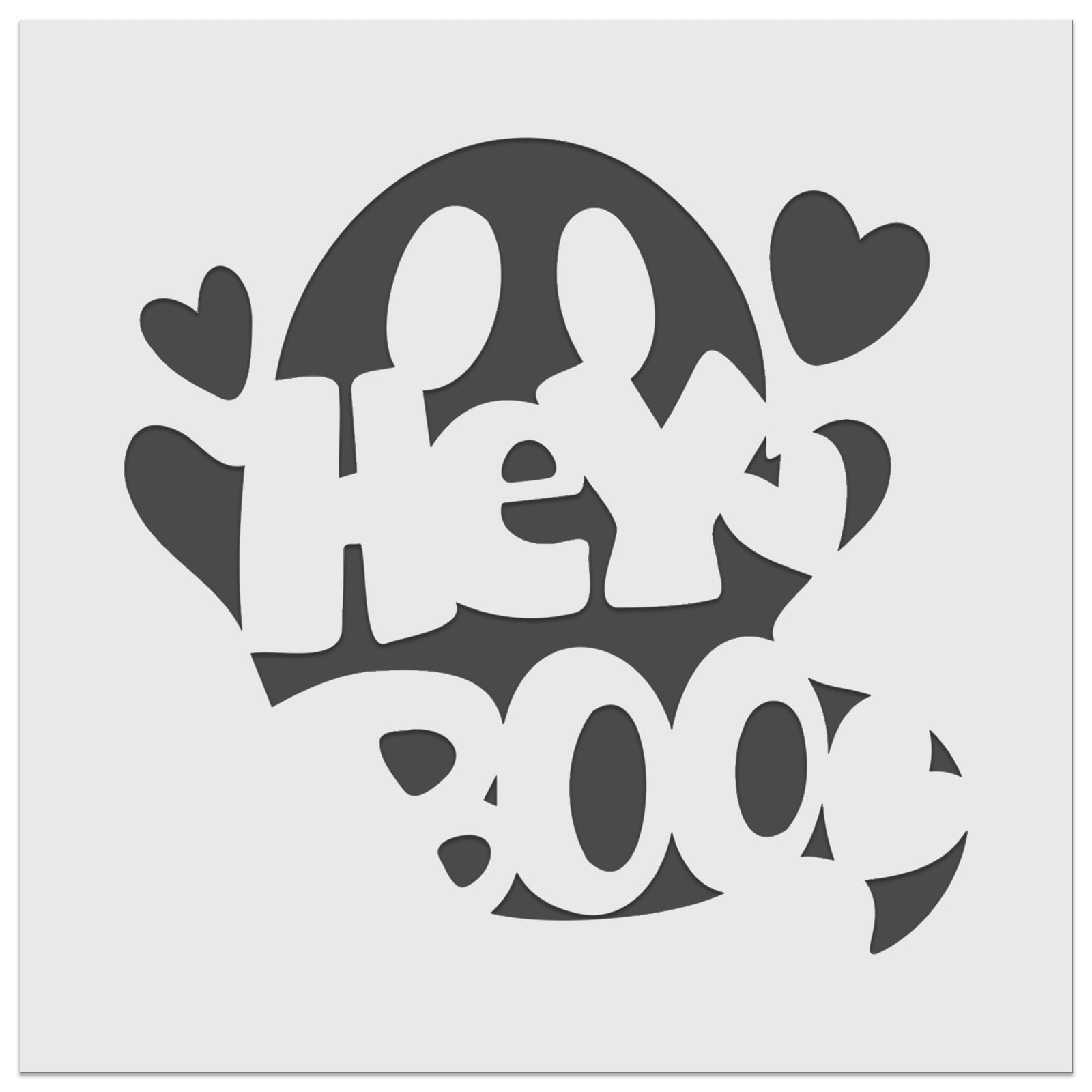 Hey Boo Ghost Halloween DIY Cookie Wall Craft Stencil - 7.0 Inch ...