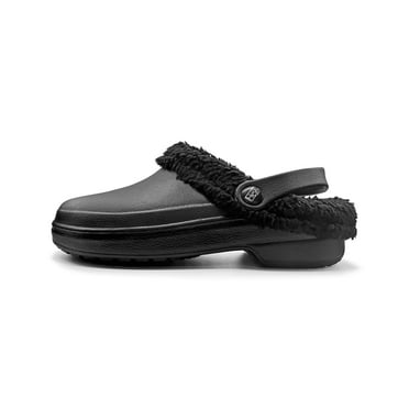 CLPP'LI Womens Slip on Faux Fur Warm Winter Mules Fluffy Suede Comfy ...