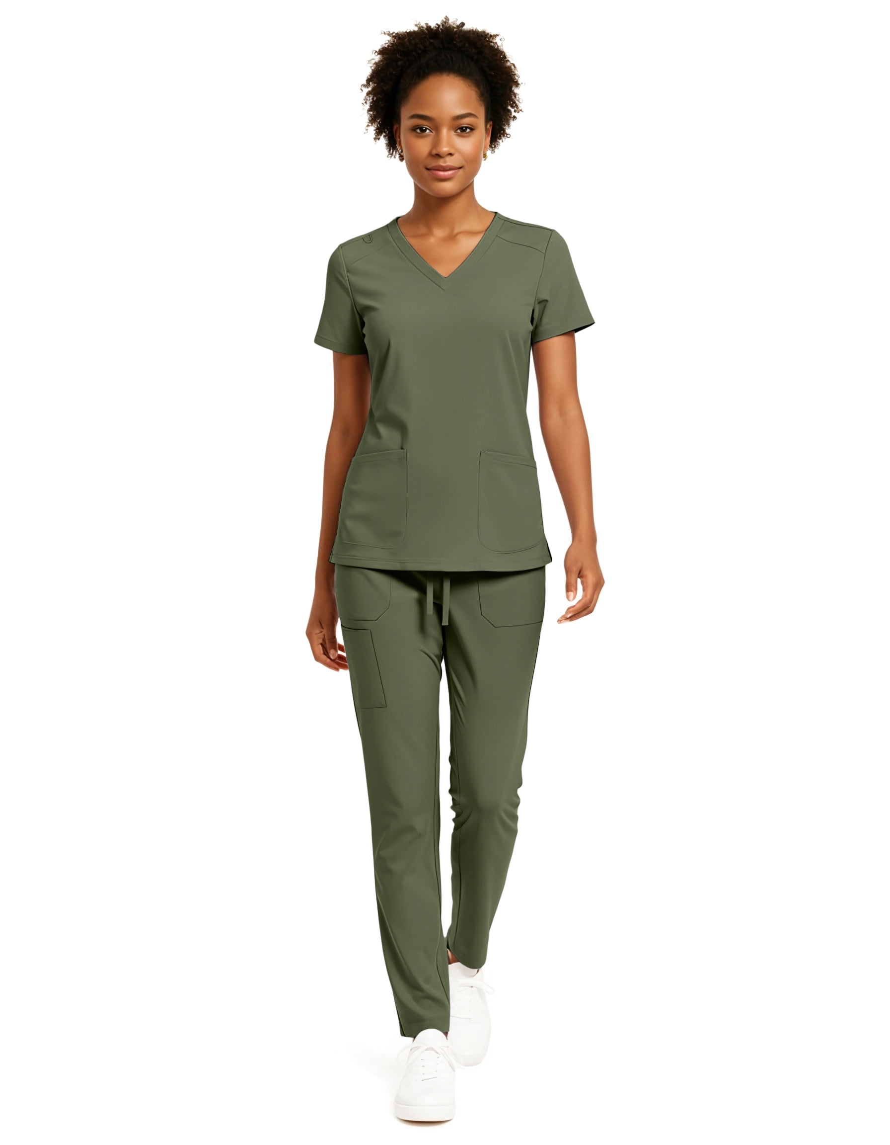 Hey Collection Women’s 5-Pocket Anti-Wrinkle Medical Scrub Set – V-Neck ...