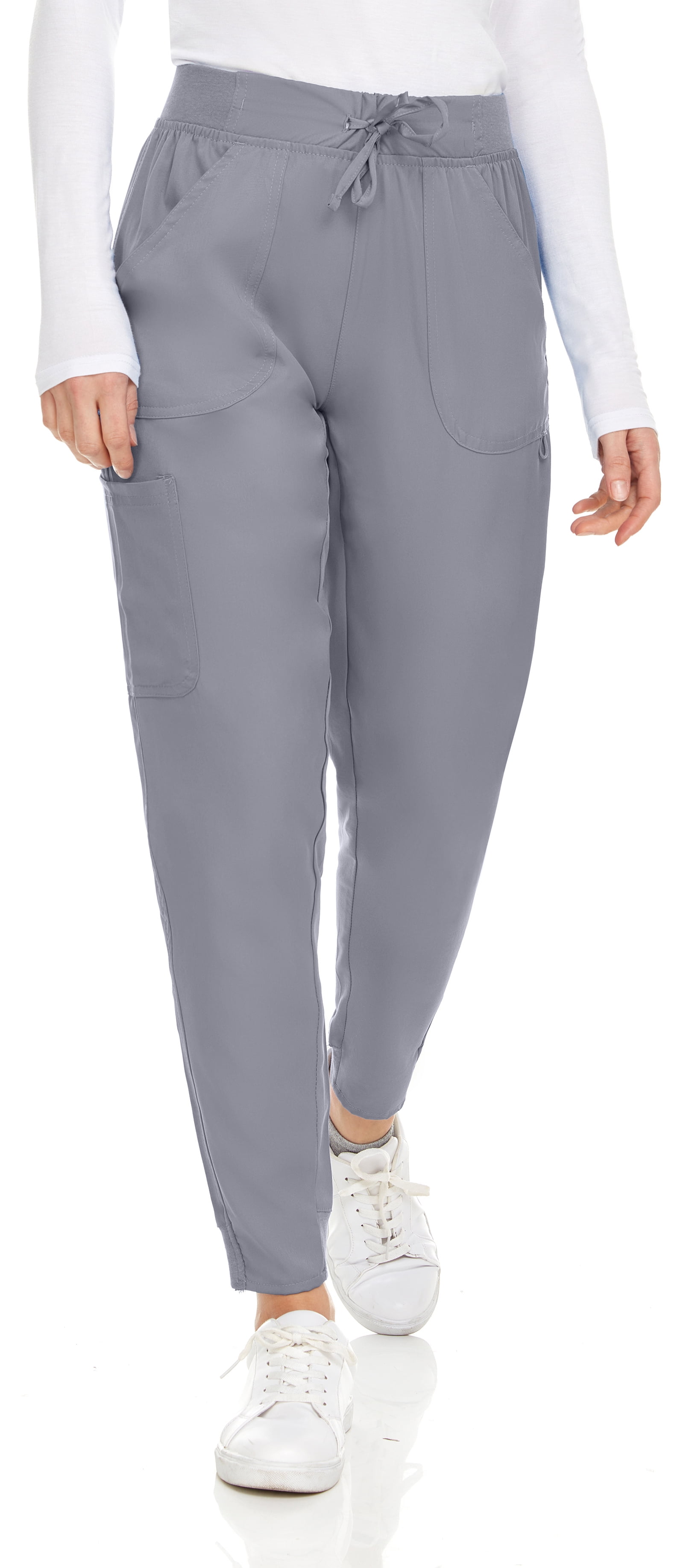 Hey Collection Womens Plus Size Stretch Scrub Joggers Pants, Grey, 2X ...