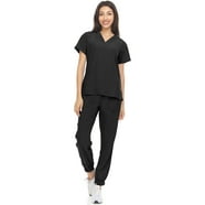 Cherokee Unisex Scrub Set - Modern Fit V-Neck Top and Drawstring Waist ...