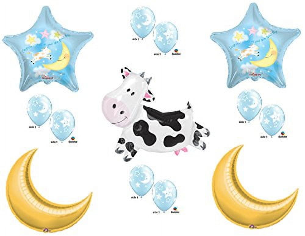 Hey Diddle Diddle Cow Jumped Over The Moon Baby Boy Shower Balloons ...