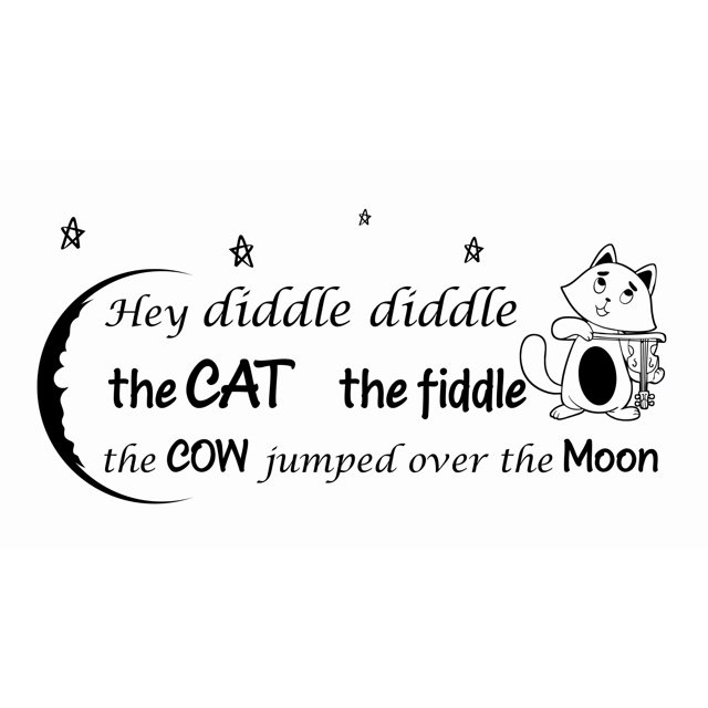 Hey Diddle Diddle The Cat The Fiddle The Cow Jumped Over The Moon ...