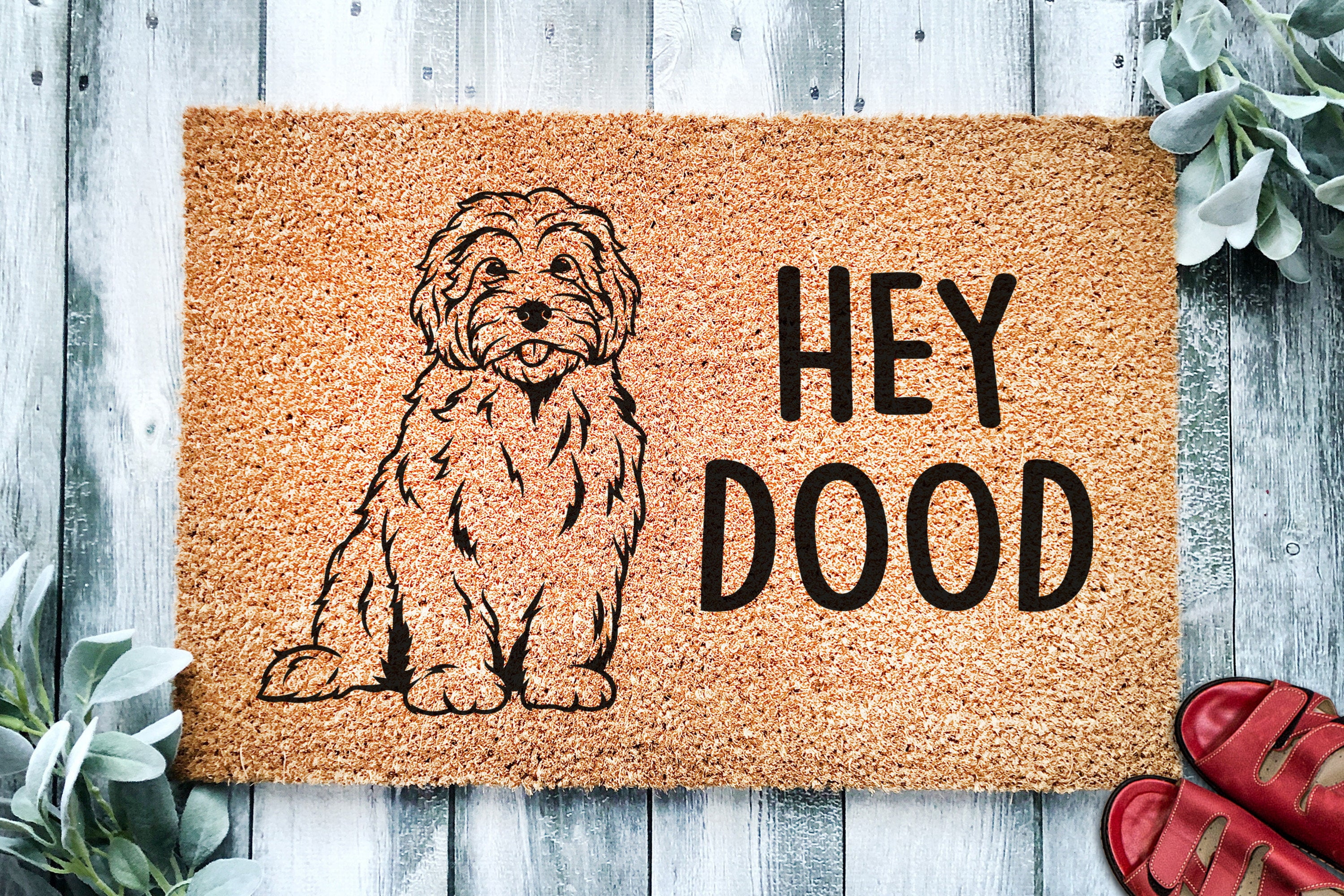 Goldendoodle Doormat, Labradoodle Welcome Mat, Coconut Coir ...