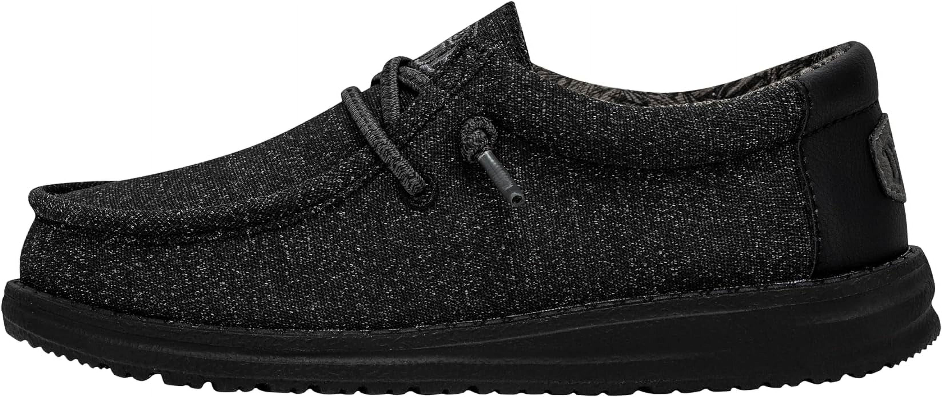 Hey Dude Brand Youth Wally Basic Black Casual Shoes - Walmart.com