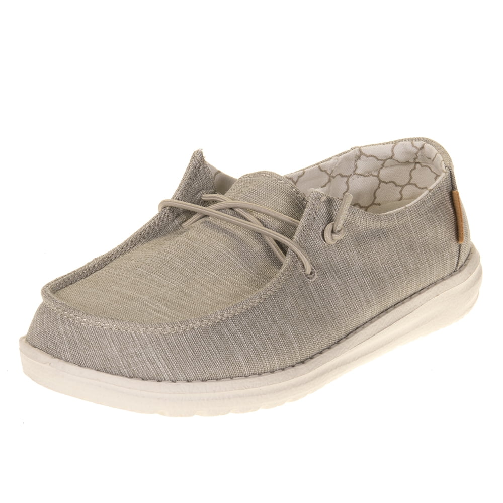 Hey Dude Girl's Wendy Youth Linen Beige Size 3 Girls Shoes Girls Lace ...