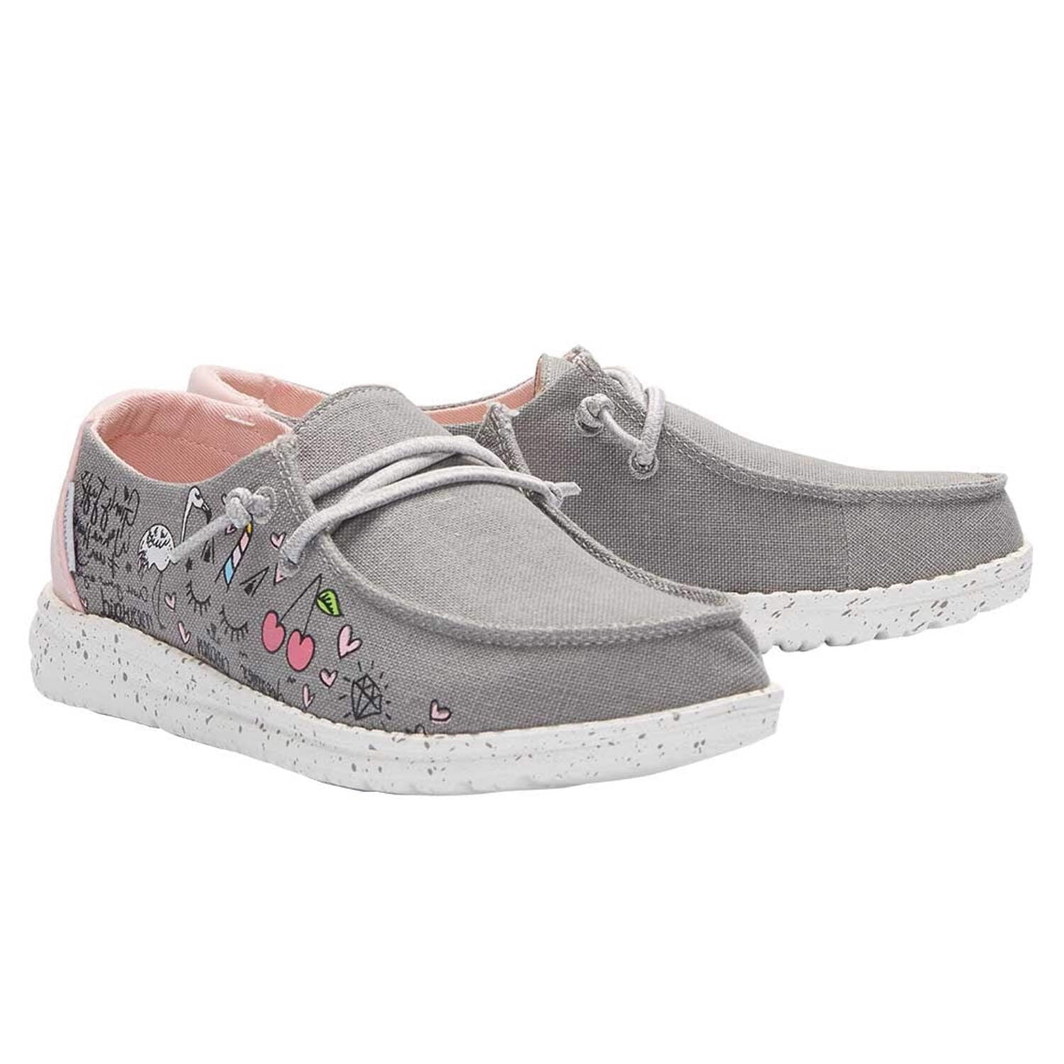 Hey Dude Children's Wendy Grey Doodle Shoes 130123167 - Walmart.com