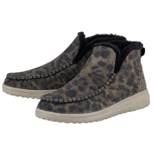 Hey Dude Denny Beige Leopard Boots - Walmart.com