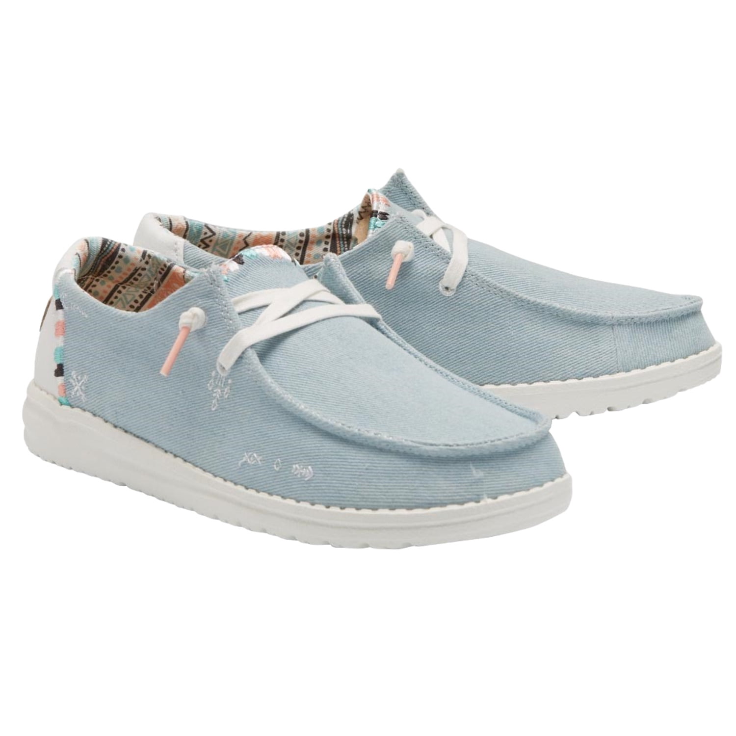 Hey Dude Ladies Wendy Boho Light Denim Shoes 121412412 - Walmart.com