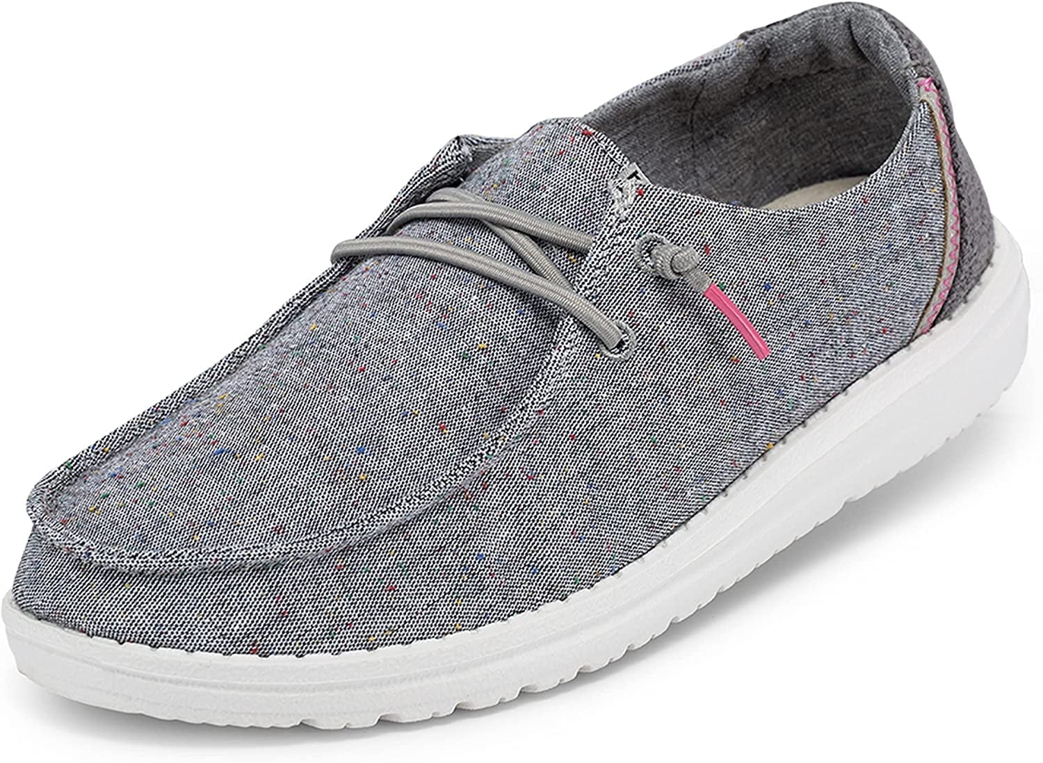 Hey Dude Wendy Ladies Canvas Shoes, Black Confetti, UltraLIGHT, Machine ...