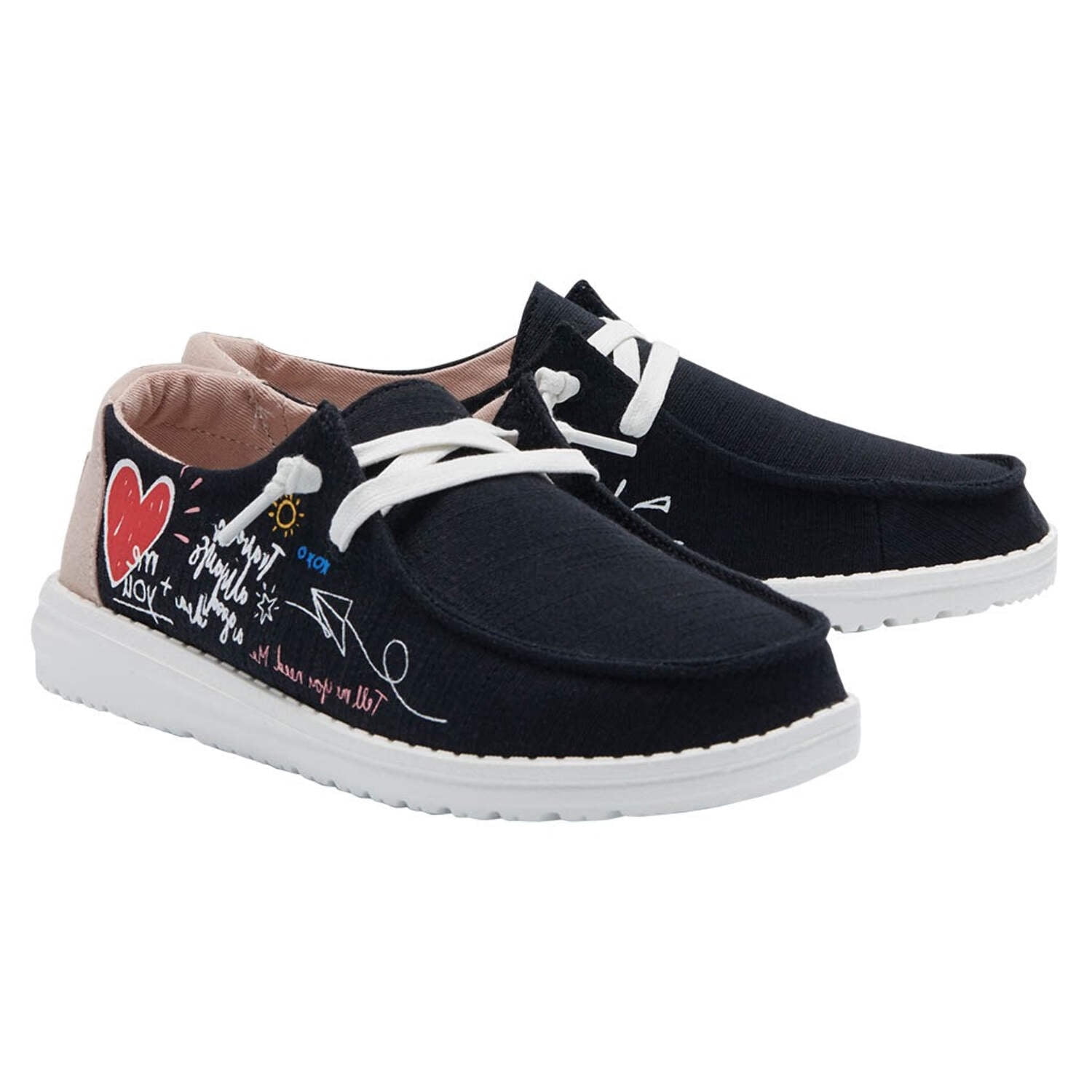 Hey Dude Ladies Wendy Doodle Black Shoes 121414892 - Walmart.com