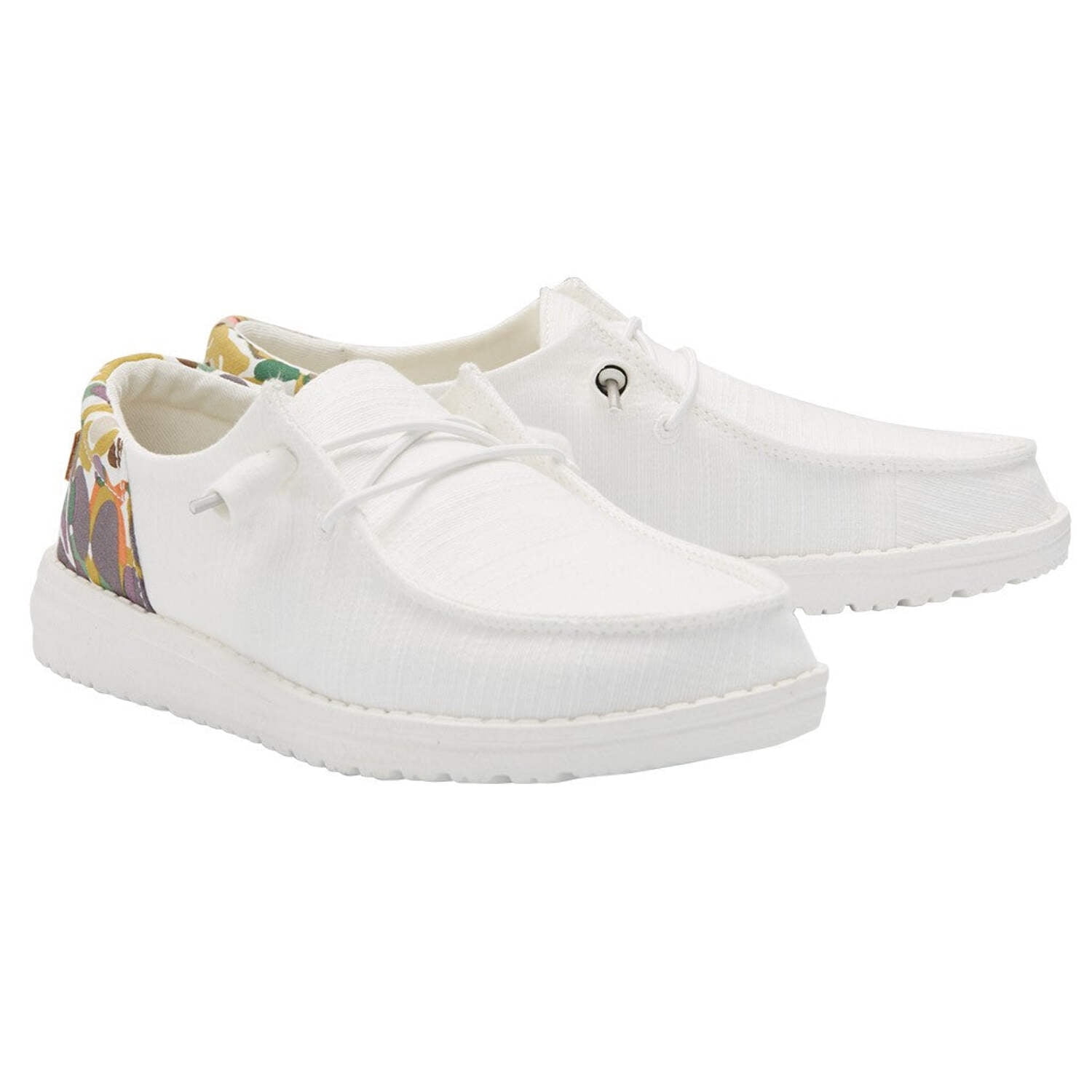 Hey Dude Ladies Wendy Funk Chambray White Shoes 121930123 - Walmart.com