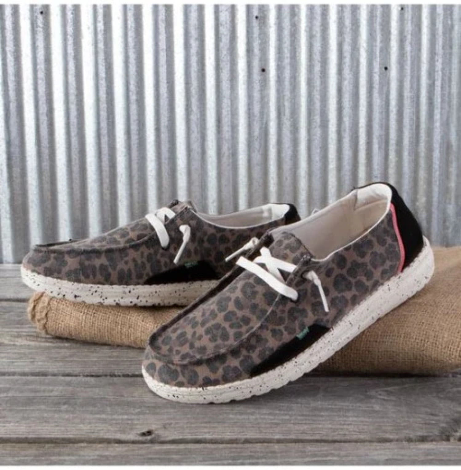 Hey Dude Ladies Wendy Jungle Brown Slip On Shoes 121411532 - Walmart.com