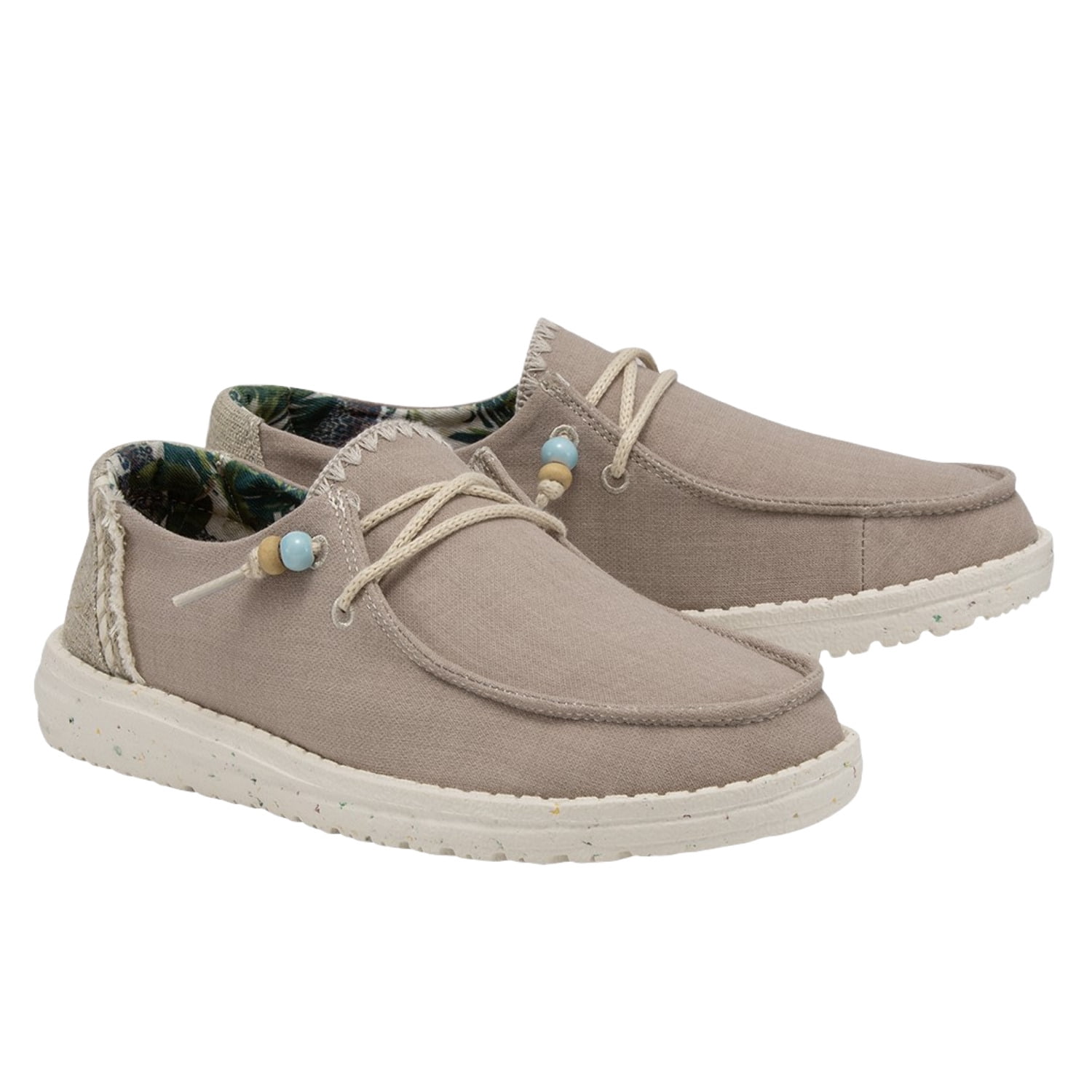 Hey Dude Ladies Wendy Natural Rose Grey Slip On Shoes 122155005 ...