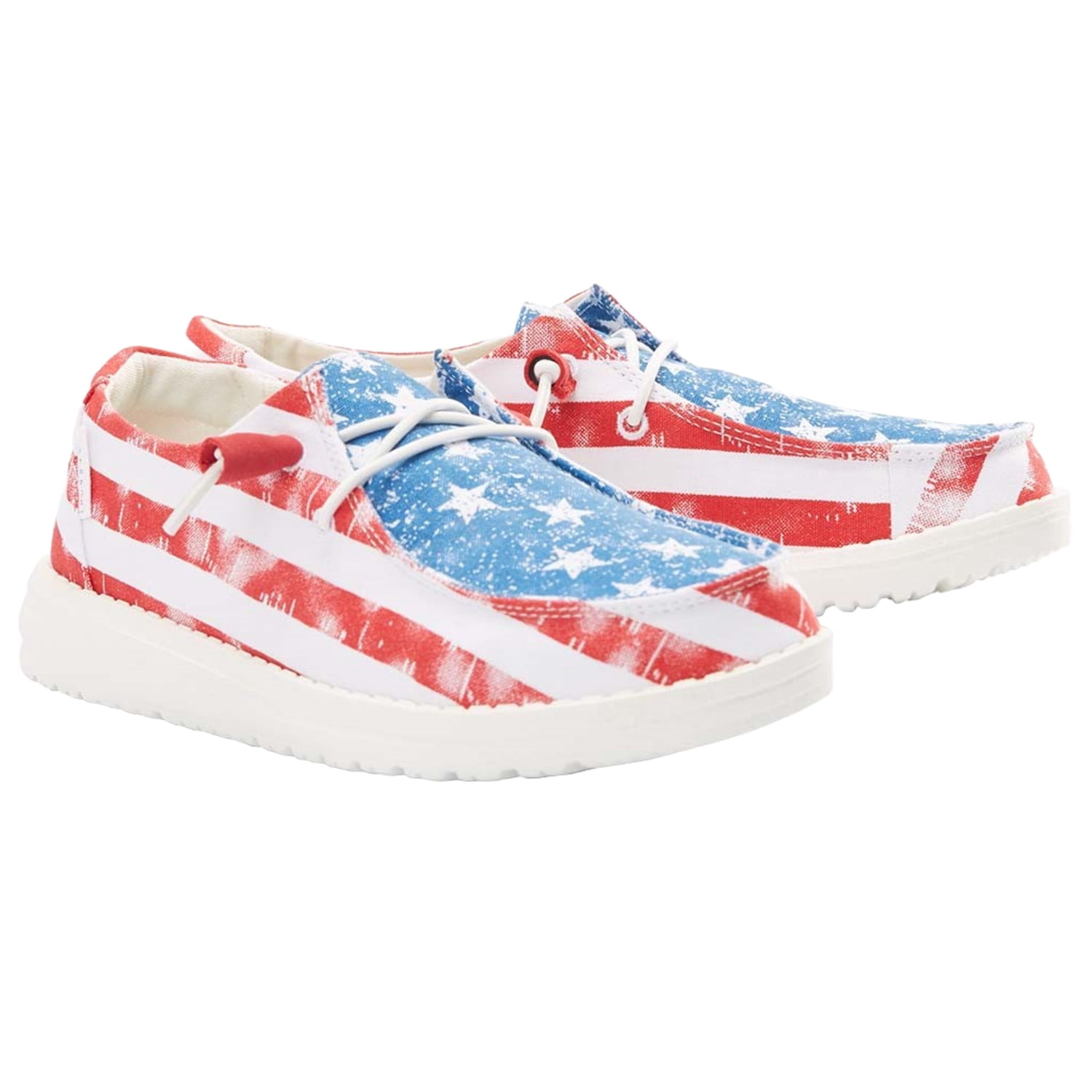 Hey Dude Ladies Wendy Patriotic Star Spangled Casual Shoes 40158-1LK ...