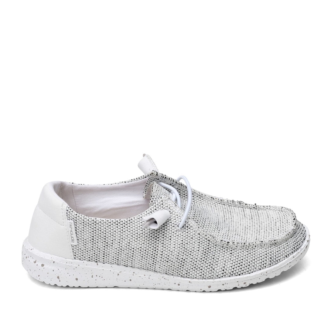 Hey Dude Ladies Wendy Sox Stone White Shoes, Stretch-Polyester, No-Tie ...