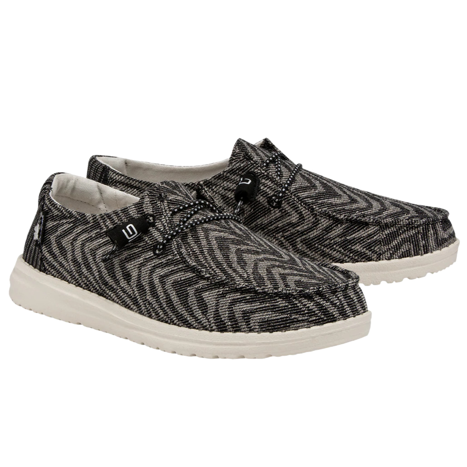 Hey Dude Ladies Wendy Woven Zebra Black Shoes 121414740 - Walmart.com