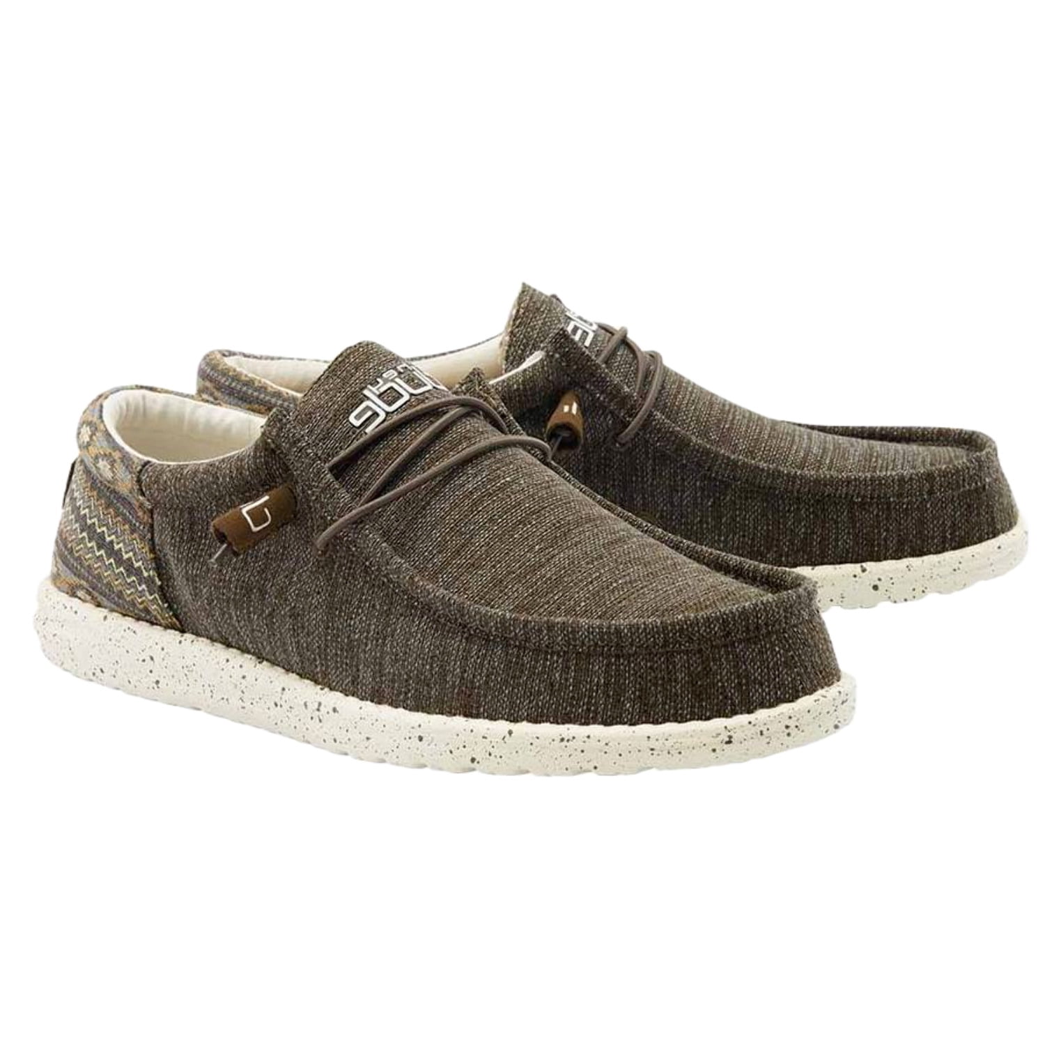 Hey Dude Men's Wally Funk Brown Aztec Shoes 110411538 - Walmart.com