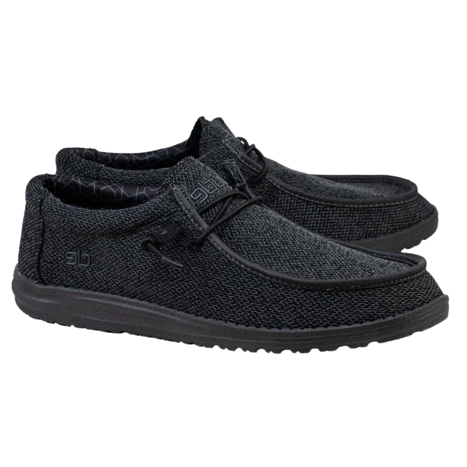 Hey Dude Men's Wally Sox Micro Total Black Shoes 150204942 - Walmart.com