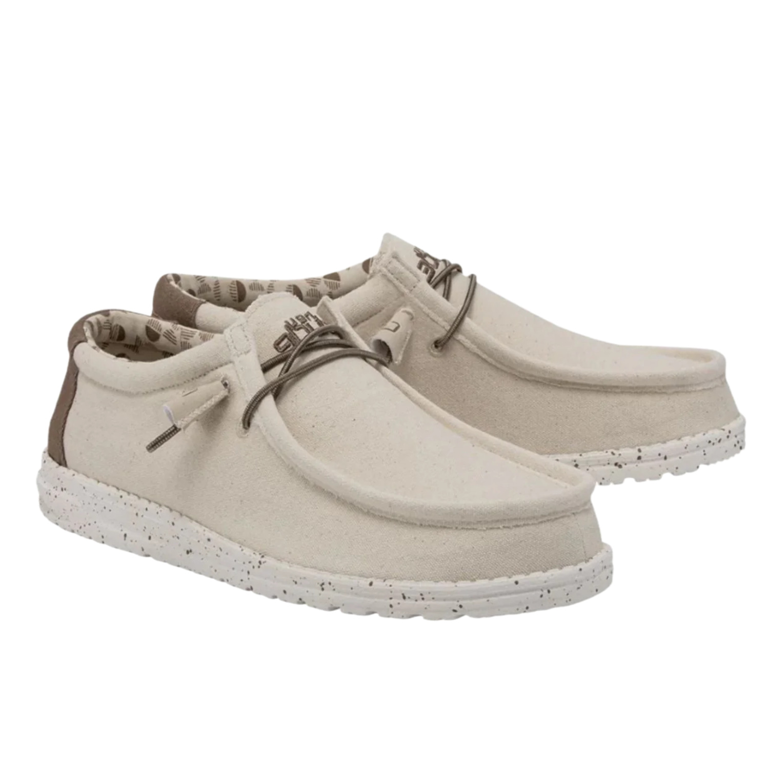 Hey Dude® Men's Wally Stretch Ivory Shoes 110380112 - Walmart.com