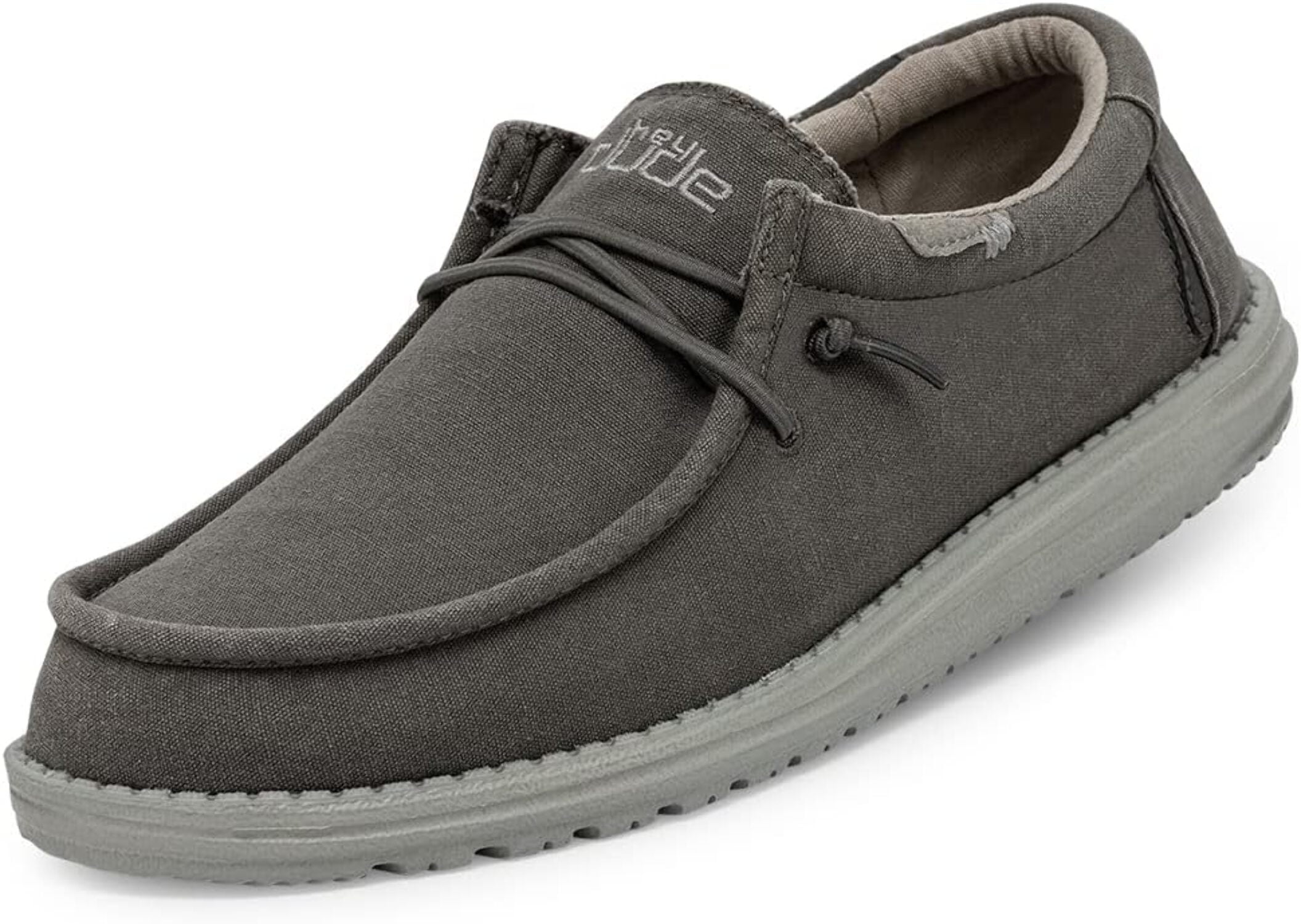 Hey Dude Men's Wally Washed Moccasin, Lead. - Walmart.com