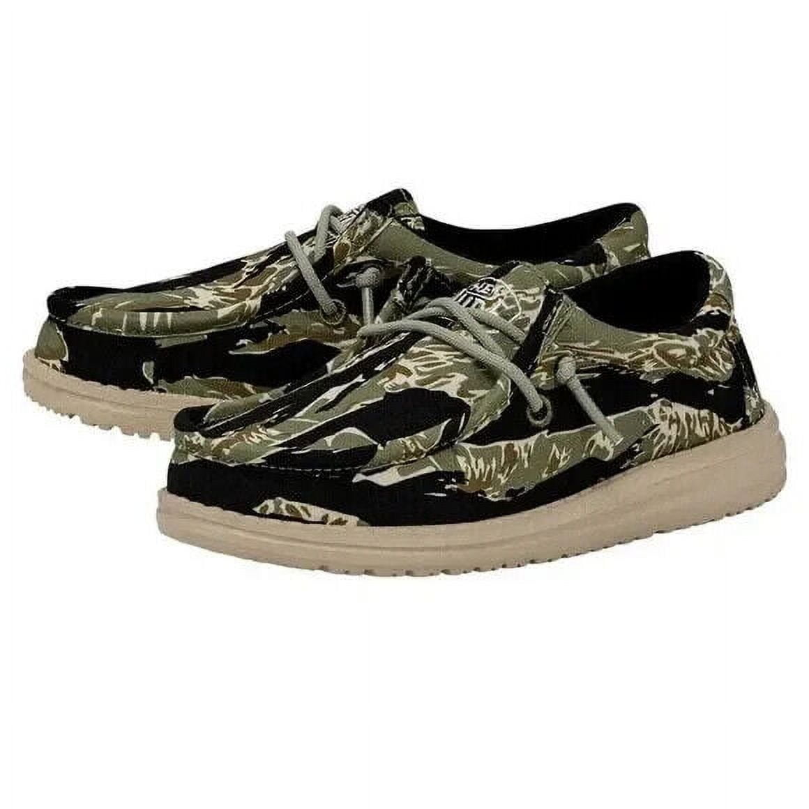 Hey Dude Wally Youth Camouflage 40042-9CJ Casual Kids Green Slip-on ...