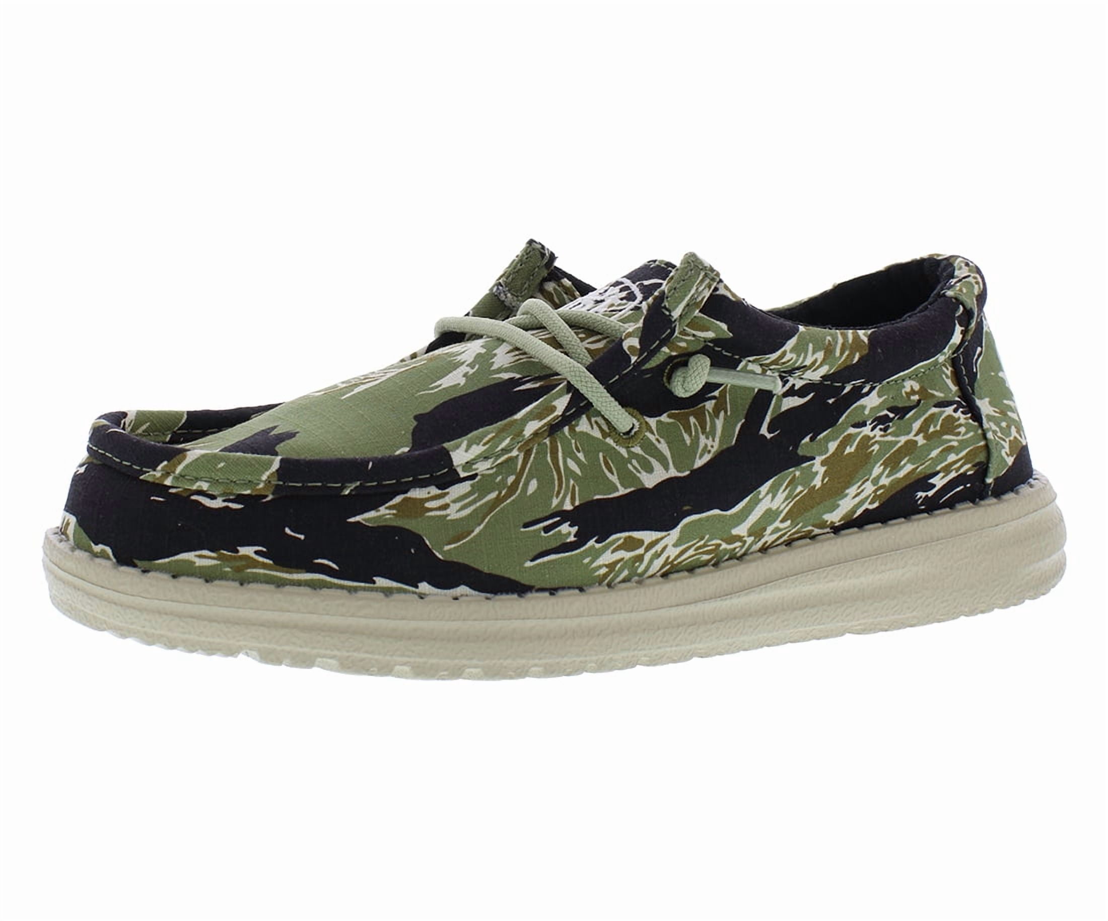 Hey Dude Wally Camouflage GS Boys Shoes Size 6, Color: Tiger Stripe ...