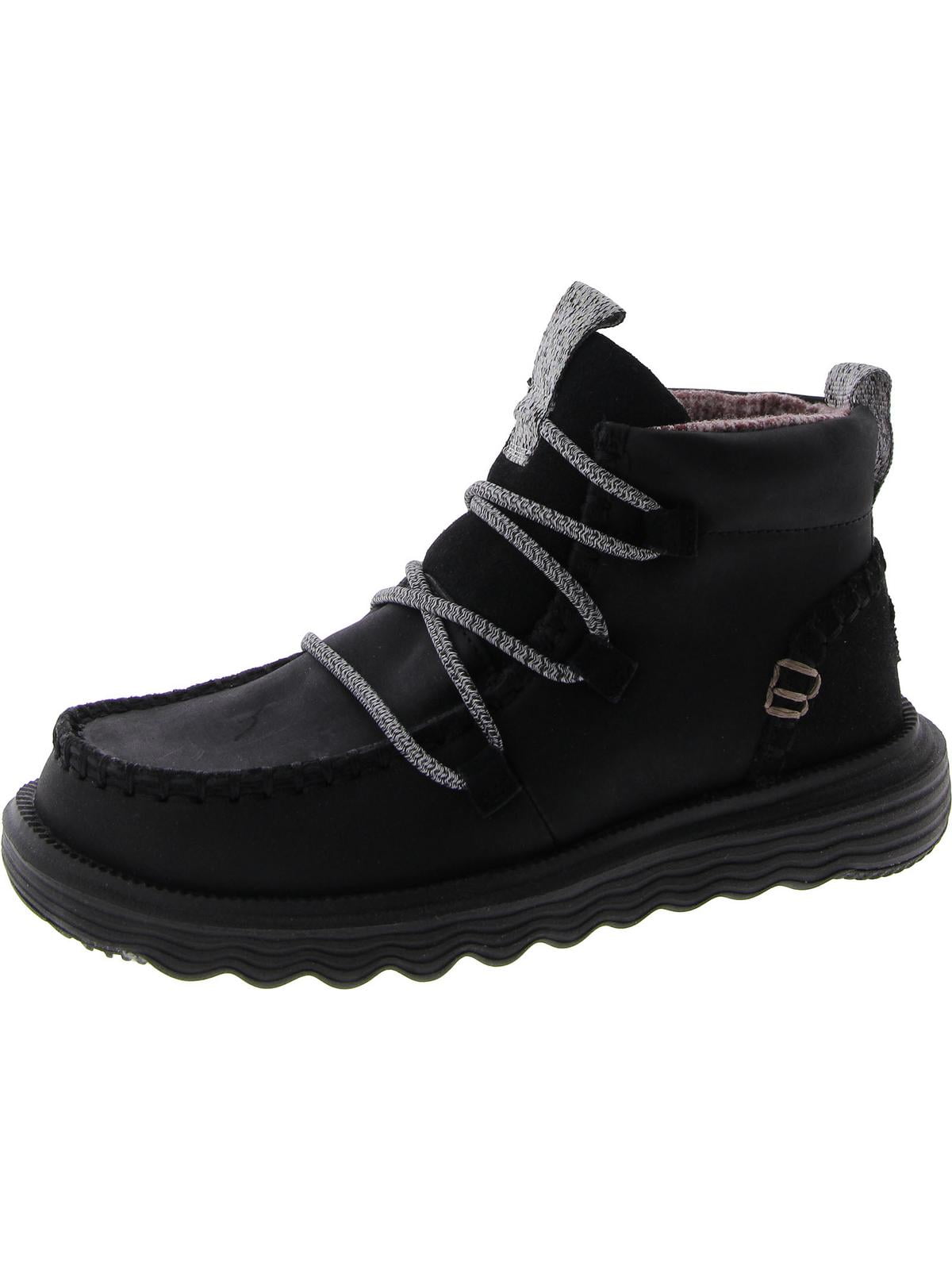 Hey Dude Womens Reyes Leather Moccasin Booties - Walmart.com