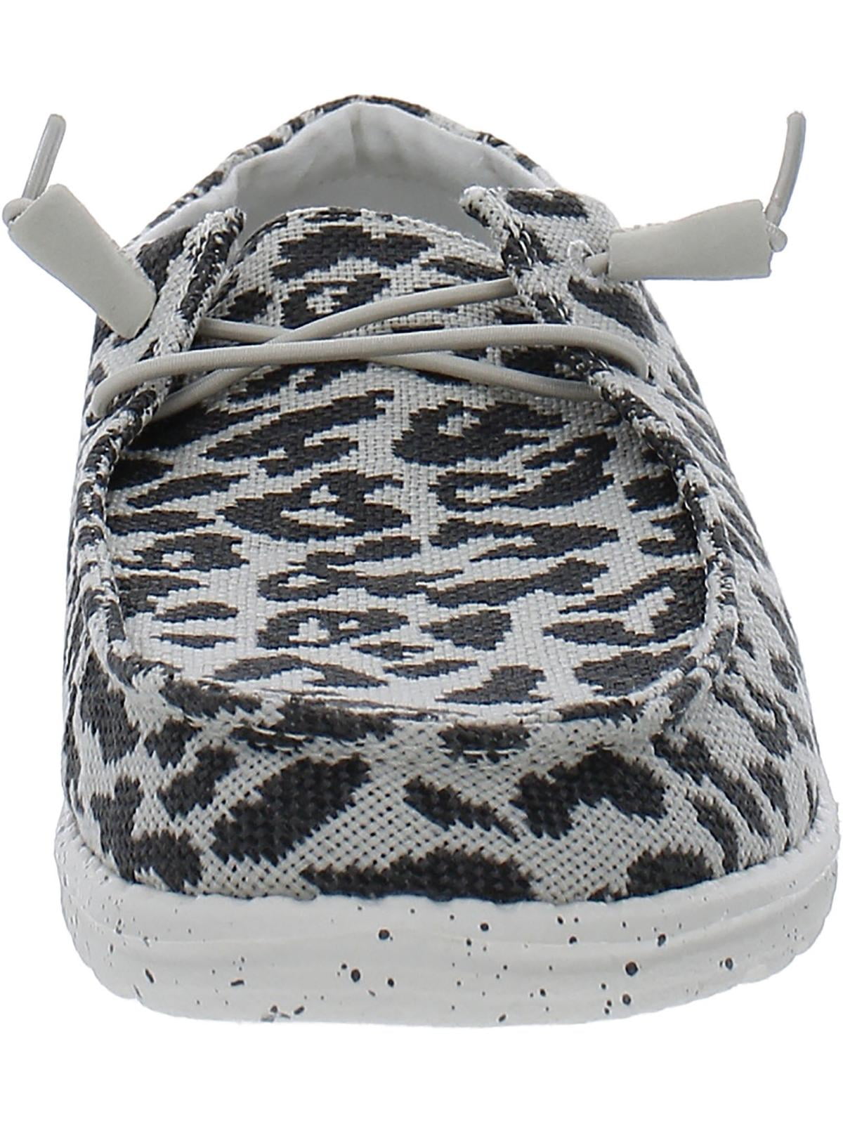 Hey Dude Women's Woven Cheetah Print Comfort Slip-On Sneakers Shoes ...