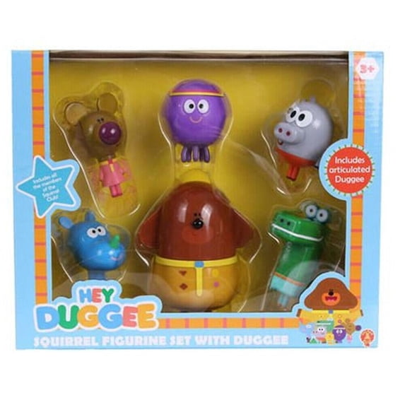 Hey Duggee Squirrel Club Figurine Set, Includes Duggee, Betty, Tag ...