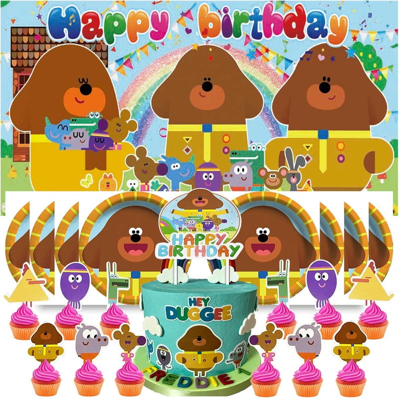 Hey Duggee Plates Supplies Party Decorations Birthday Decor Backdrop ...